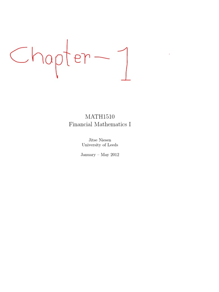 Financial Mathematics | PDF | Interest | Discounting
