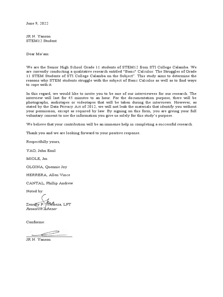 PR1 Consent Form | PDF