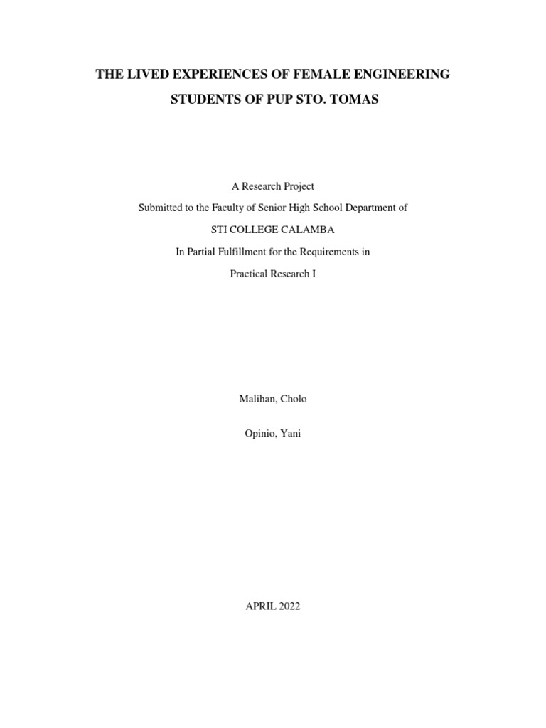 Final Research Paper Manuscript 1 | PDF | Sexism | Stereotypes