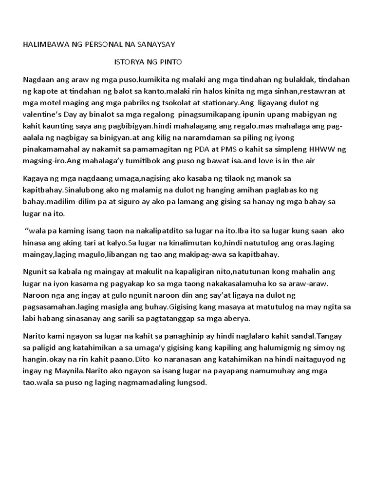 Halibawa NG Pormal Na Sanaysay | PDF