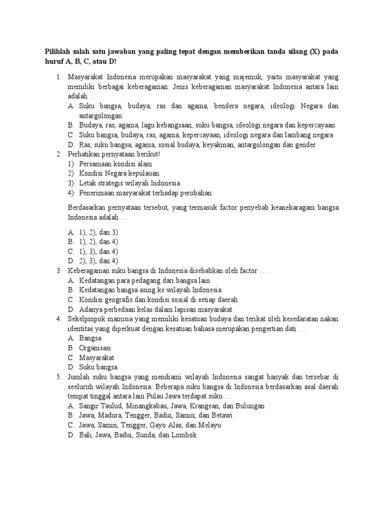 Soal Kelas 7 Muh | PDF