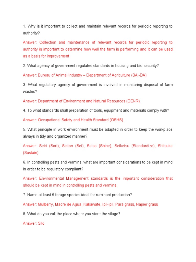 Oral Questions in Ruminants | PDF