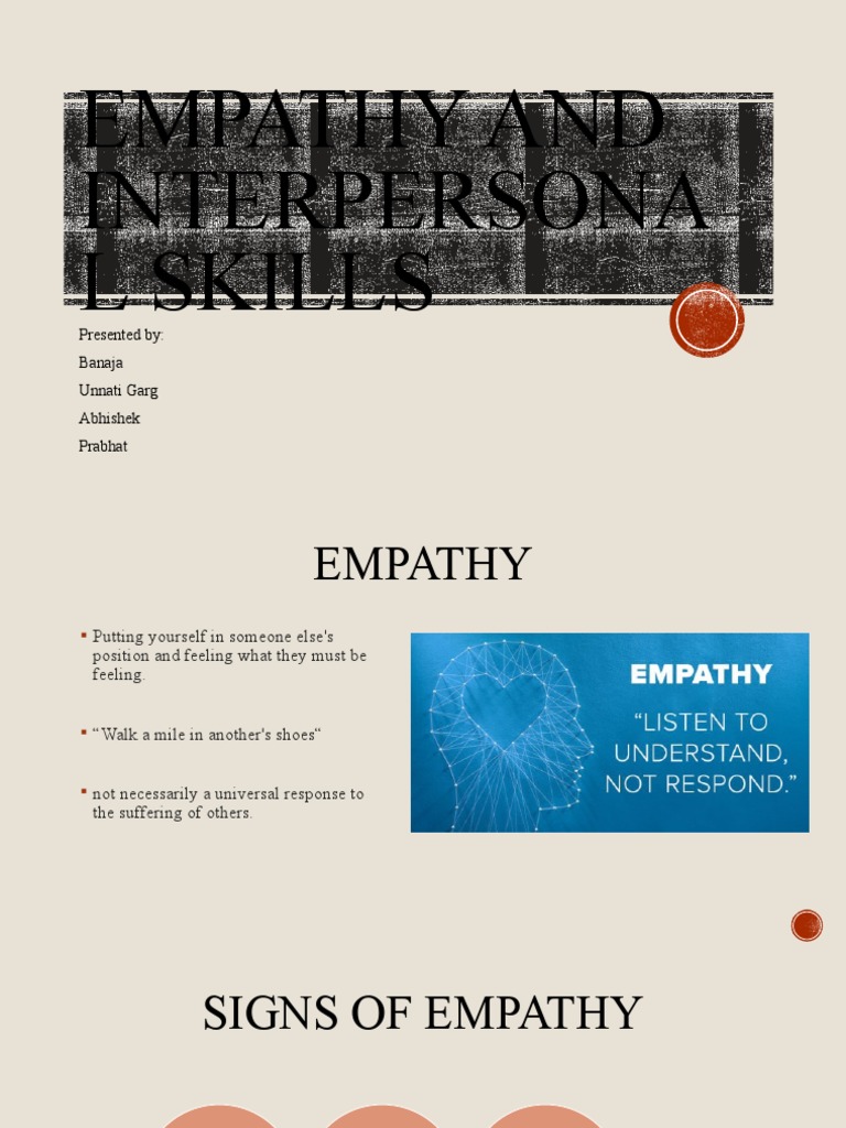 Empathy and Interpersonal Skills | PDF | Self-Improvement