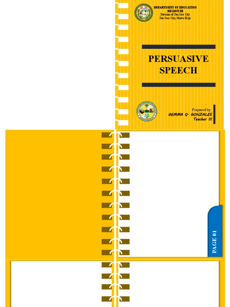 Persuasive Speech Lesson 1 | PDF