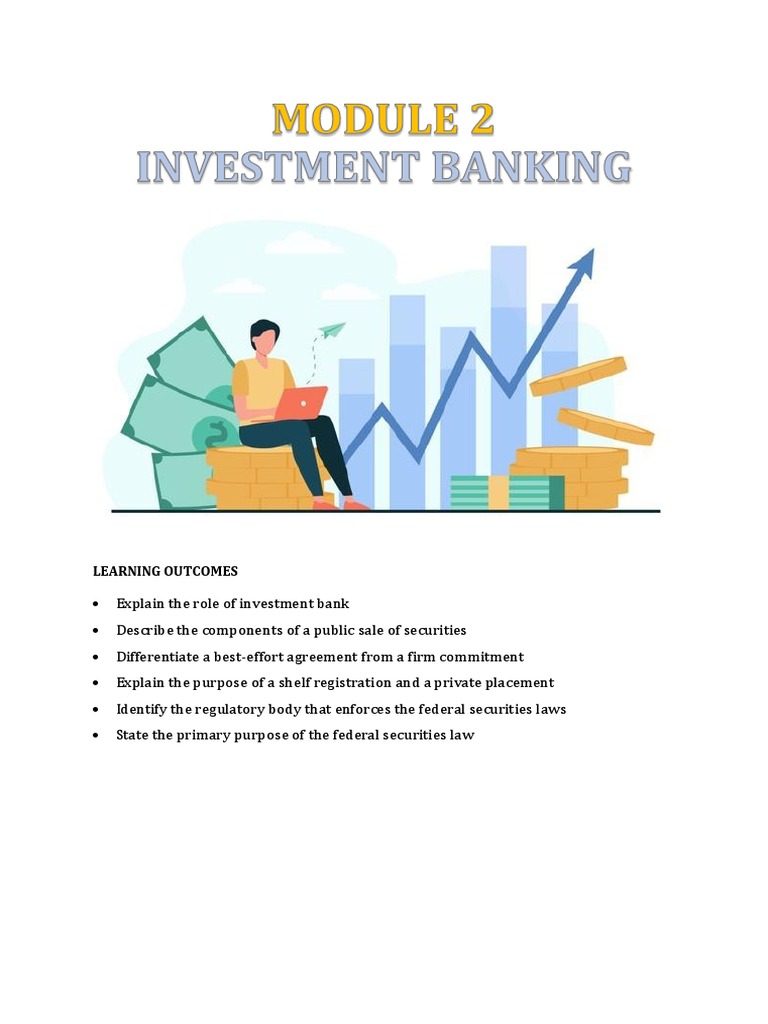 Module 2 - Investment Banking | PDF | Securities (Finance) | Internal ...