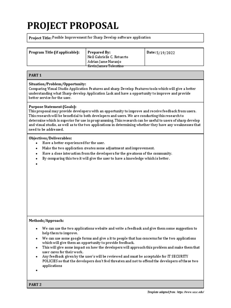 Project Proposal | PDF | Procurement | Economies