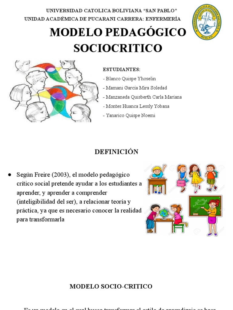 Modelo Pedagogico Sociocritico | PDF | Conocimiento | Método de enseñanza