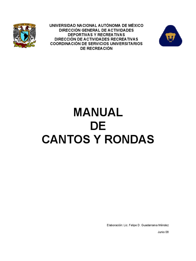 Manual de Cantos y Rondas | PDF