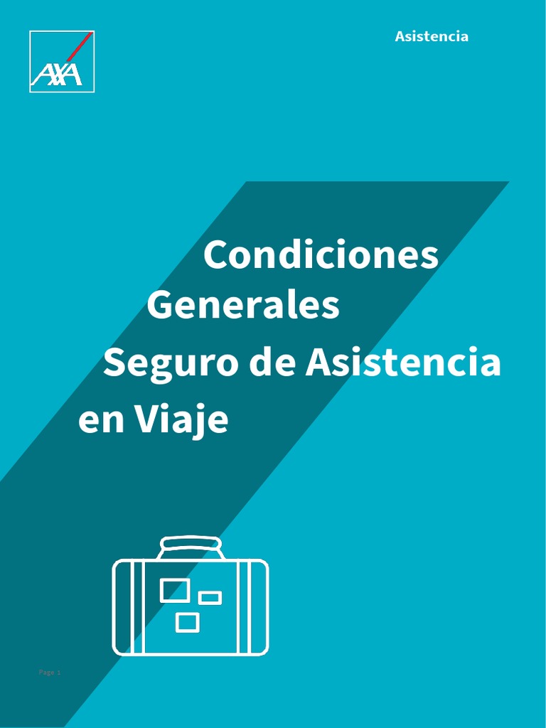 Axa Assistance Viaje | PDF | Póliza de seguros | Seguro