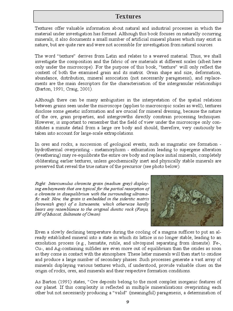 Textures - 2014 - The Ore Minerals Under The Microscope | PDF