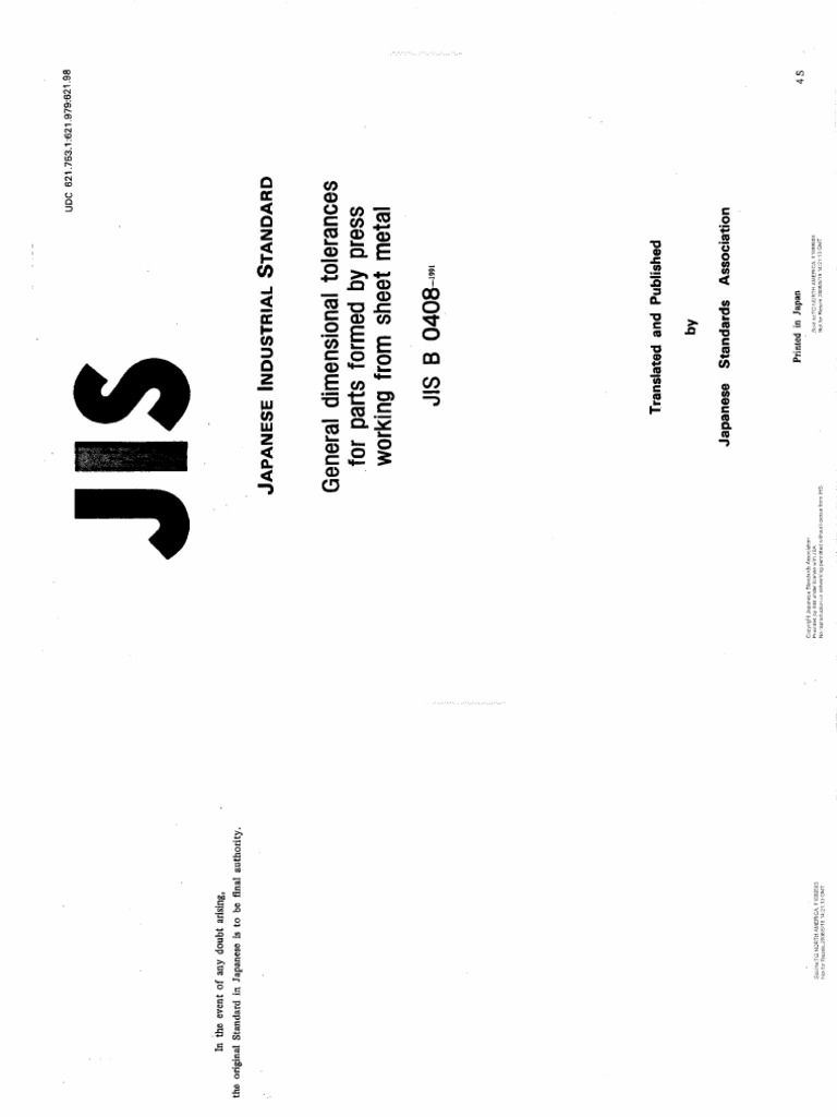Jis B 0408 | PDF