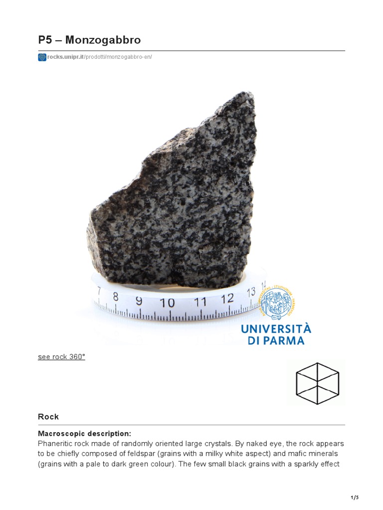 Rocks - Unipr.it-P5 Monzogabbro | PDF