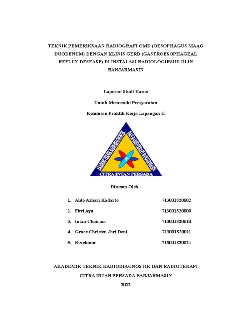 LAPORAN STUDI KASUS PKL II KELOMPOK 2 OMD (Oesophagus Maag Duodenum) | PDF
