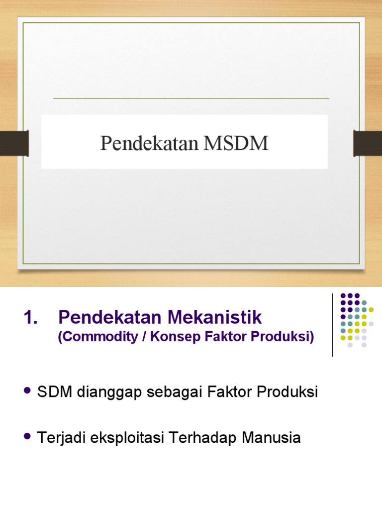 Pertemuan-2-Pendekatan MSDM | PDF