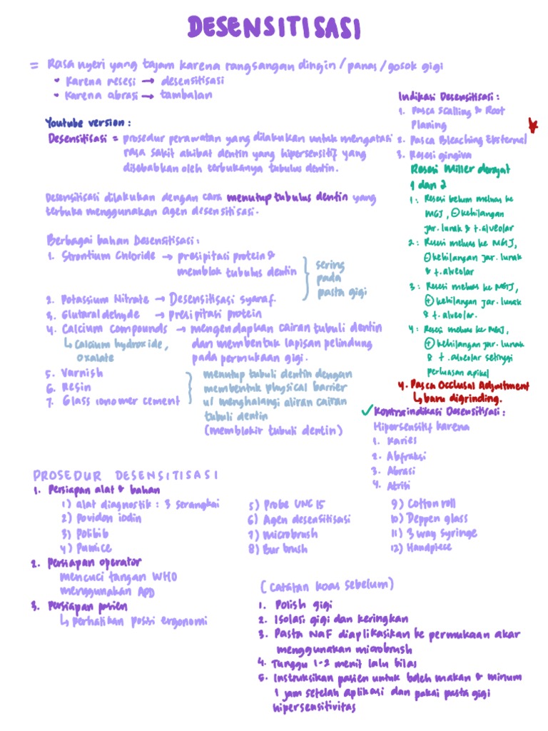 Prosedur dan Bahan Desensitisasi Gigi | PDF | Sains & Matematika