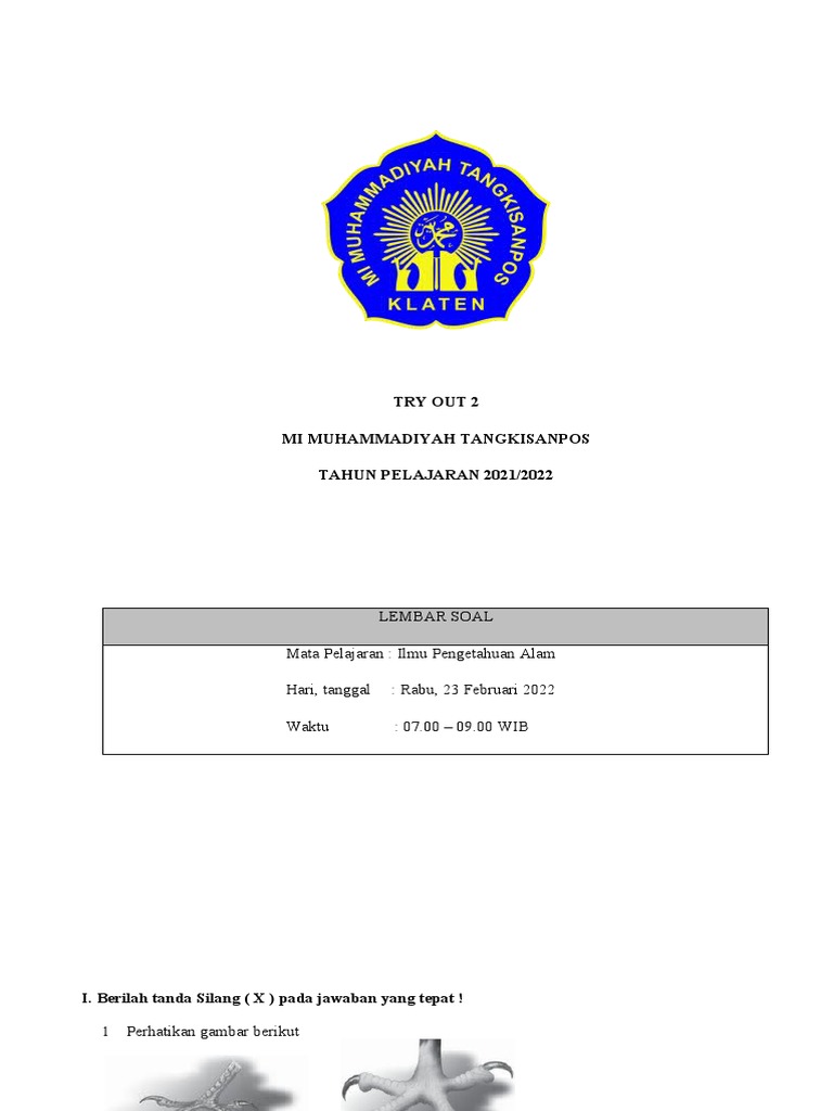 Soal Try Out 2 Kelas 6 Mapel Ipa | PDF