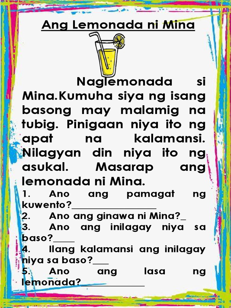 Tagalog Stories With Compre | PDF