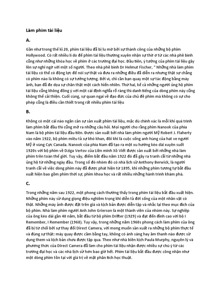 Làm phim tài liệu | PDF