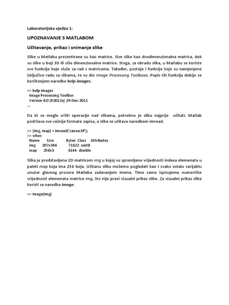 Matlab Vjezbe | PDF