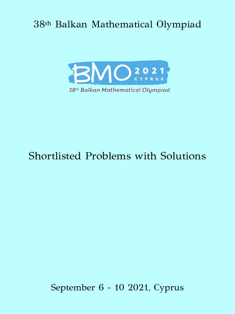 2021 BMO Shortlist | PDF | Triangle | Mathematics