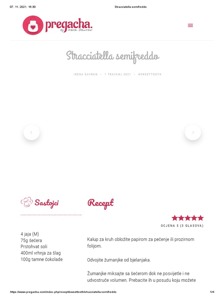 Stracciatella Semifreddo | PDF