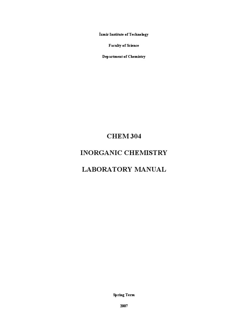 Inorganic Lab1 | PDF | Coordination Complex | Infrared Spectroscopy