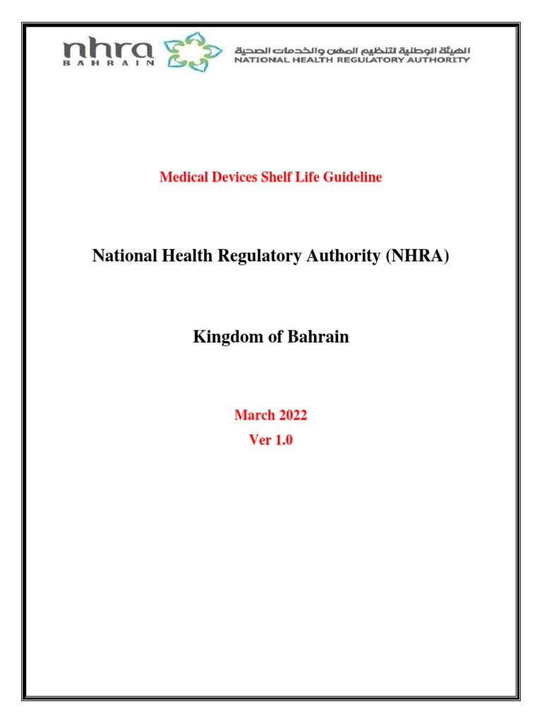 Medical Devices Shelf Life Guideline - Ver 1.0 | PDF | Shelf Life ...