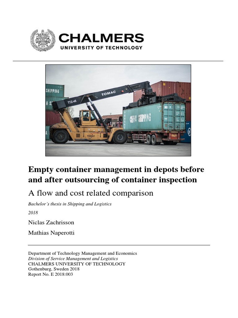 Empty Container Management in Depots Before and After Outsourcing of ...