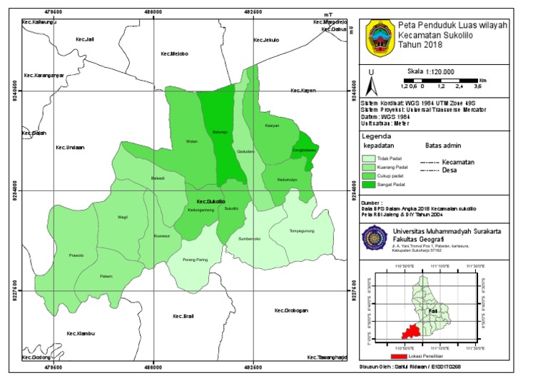Peta Kecematan Sukolilo Tahun 2018 | PDF