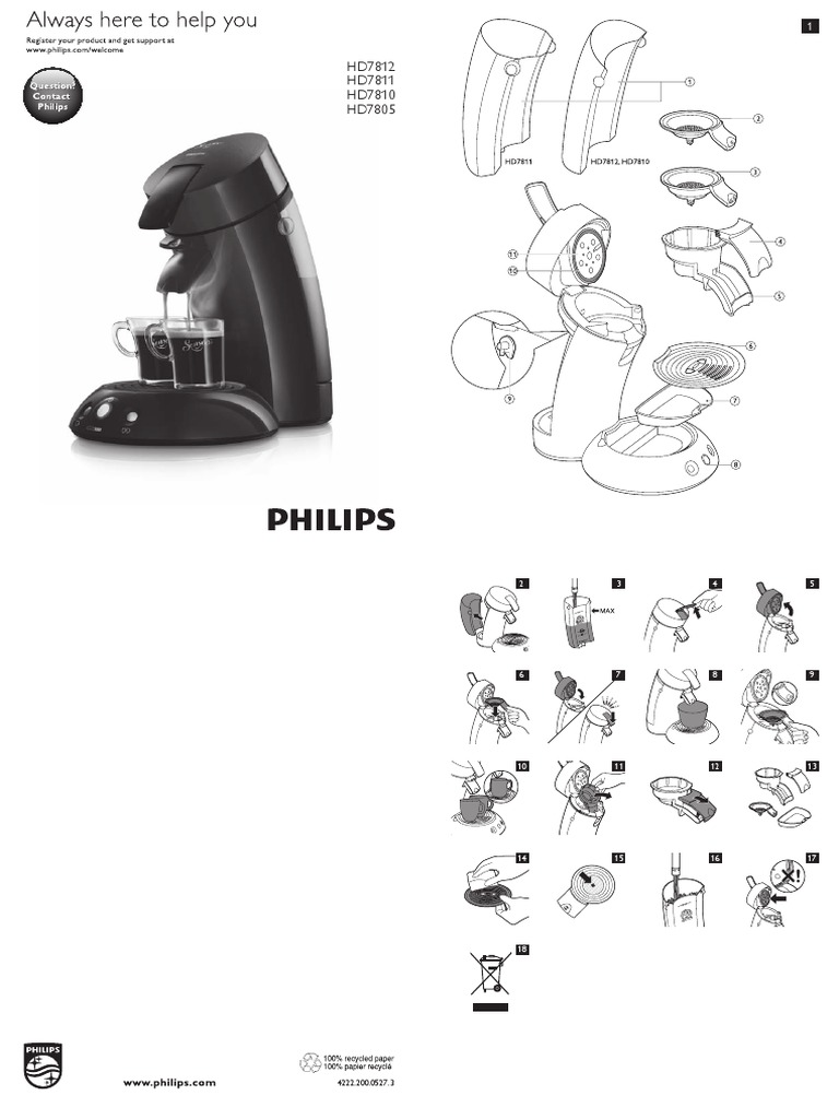 Manual Phillips Senseo | PDF | café | Agua