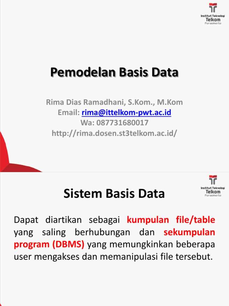 Pemodelan Sistem Basis Data oleh Rima Dias | PDF | Komputer