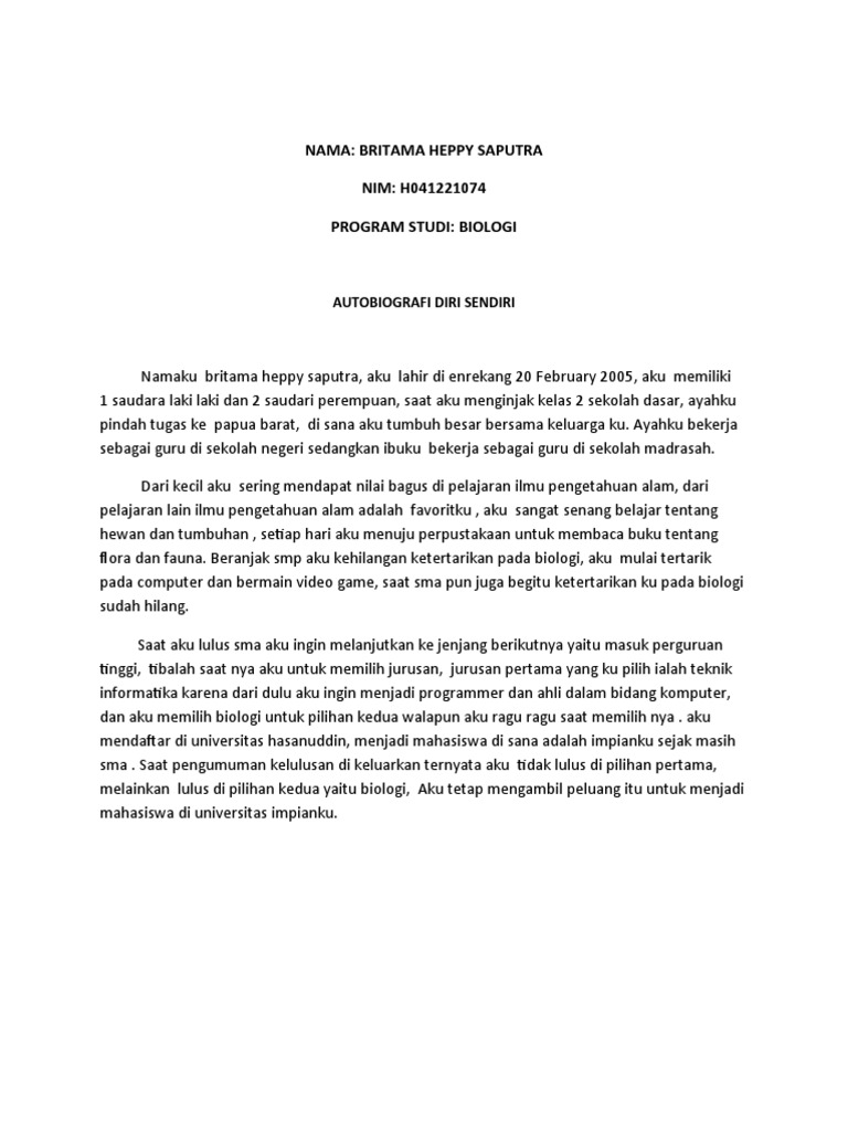 Autobiografi Diri Sendiri Pdf