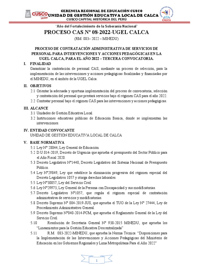 Convocatoria Cas #08-2022 | PDF | Educación más alta | Terapia física
