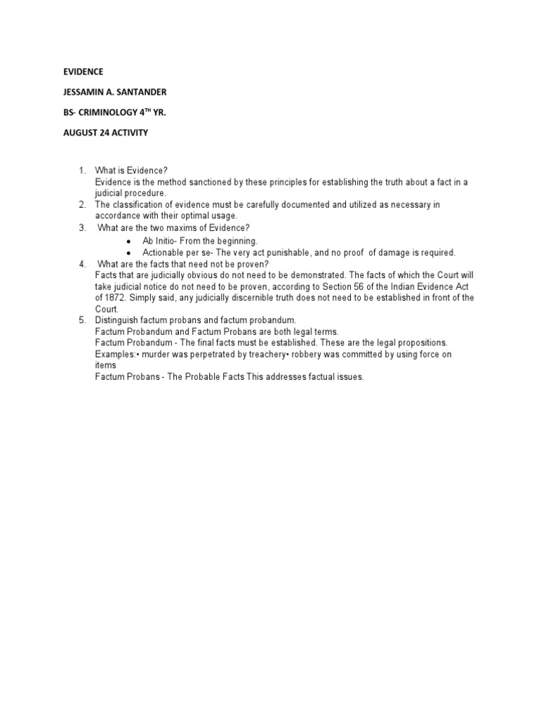 Understanding Legal Evidence Principles | PDF