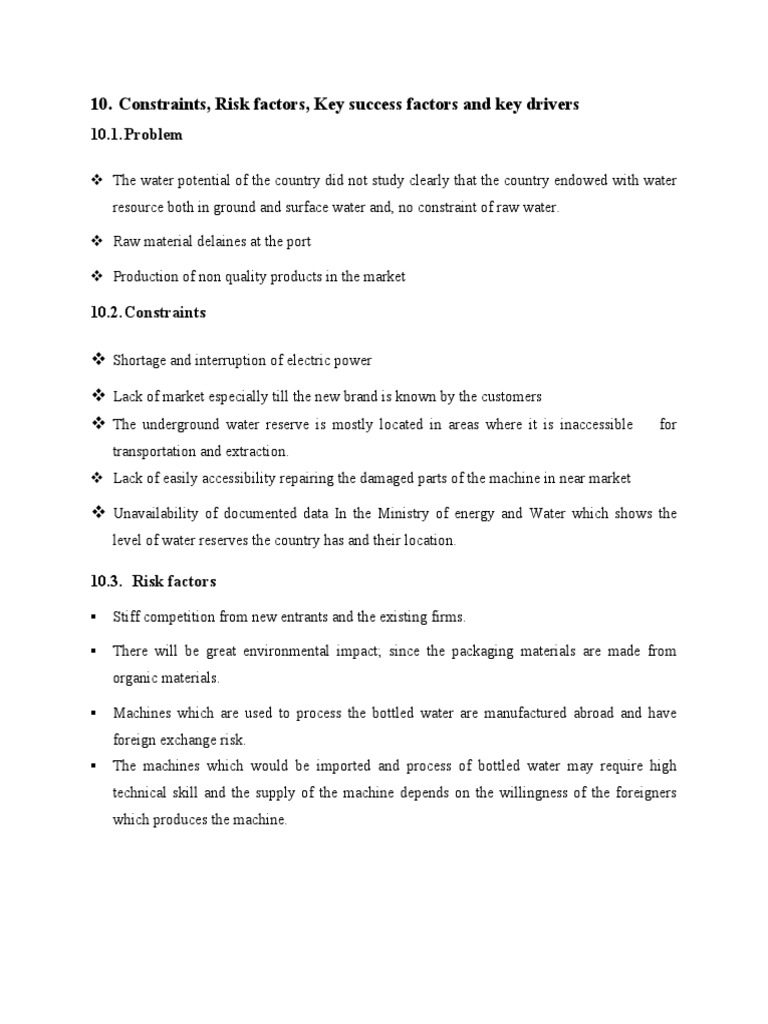 Constraint and Risk Analysis | PDF