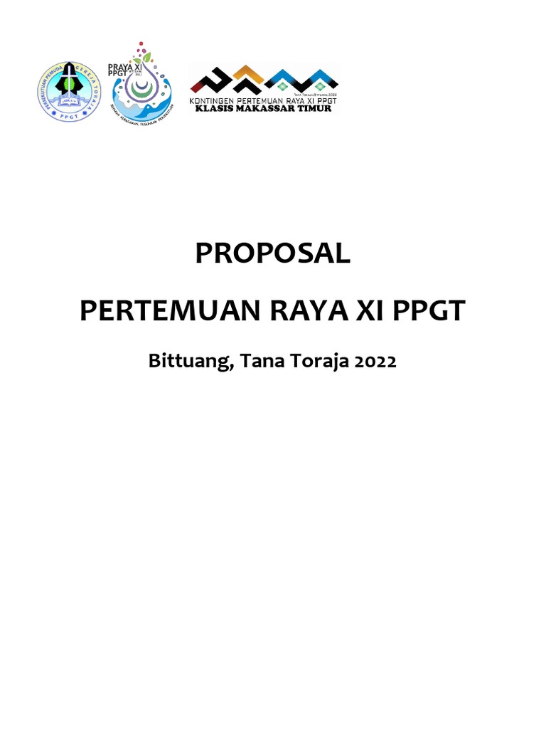 PROPOSAL PELAKSANAAN PERTEMUAN RAYA XI PPGT | PDF
