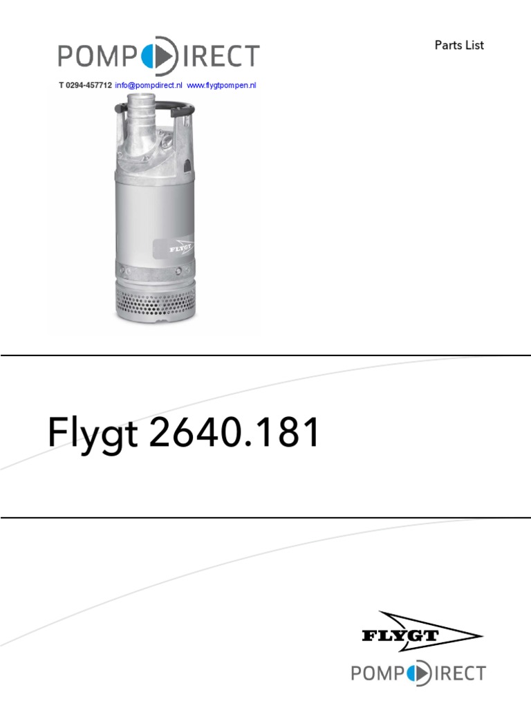 Flygt 2640.181 | PDF | Ac Power Plugs And Sockets | Electrical Components
