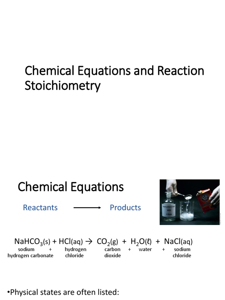 Chemical Equations and Chemical Reactions | PDF | Stoichiometry ...