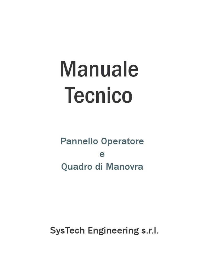 ManualeQuadro Systech | PDF