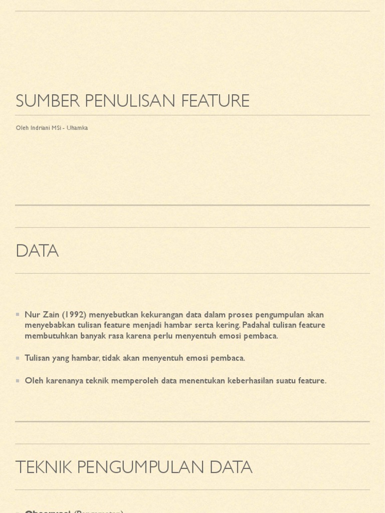 Sumber Penulisan Feature | PDF
