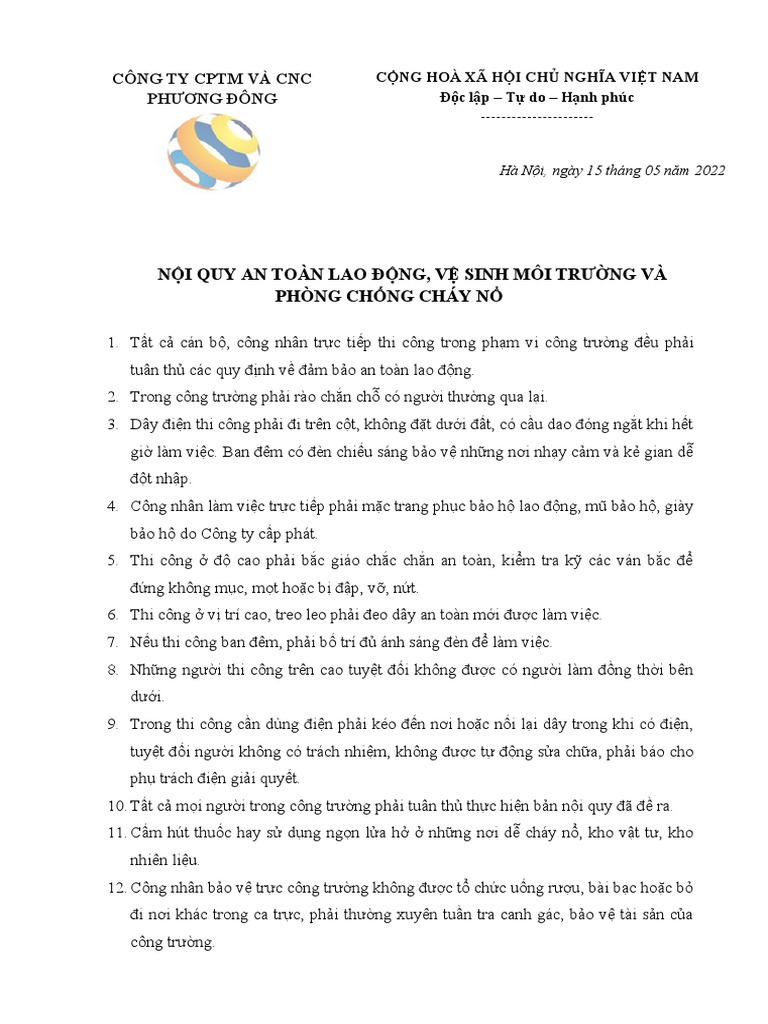 N I Quy ATLĐ-VSMT-PCCN | PDF