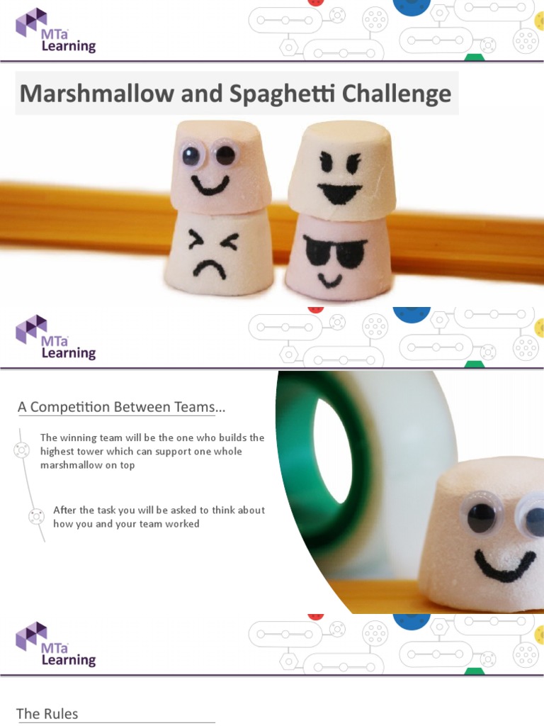 Slides To Run The Marshmallow Challenge Mta Learning | PDF