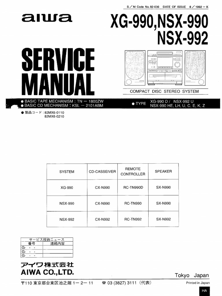 Aiwa CX-N990 | PDF