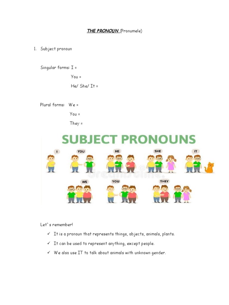 Understanding Subject Pronouns | PDF