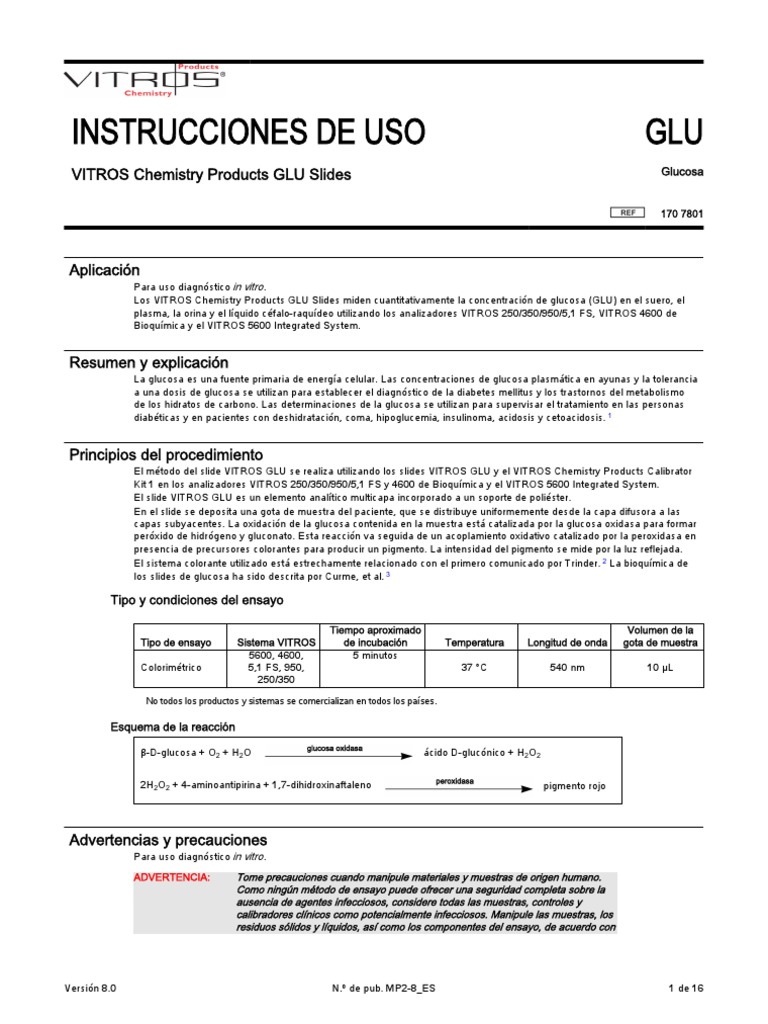 Glu MP2-8 Es I | PDF | Calibración | Diabetes