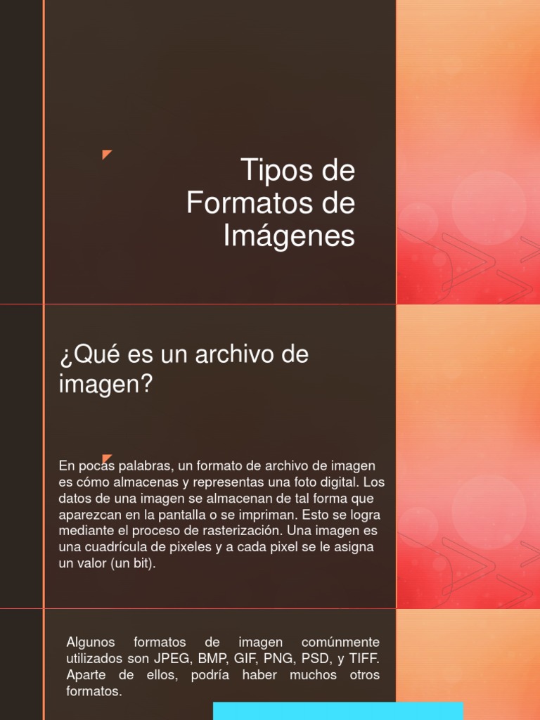 Tipos y formatos de imágenes digitales | PDF