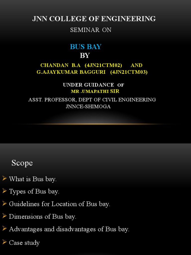 An Informative Presentation on Bus Bays: Types, Guidelines, Dimensions ...