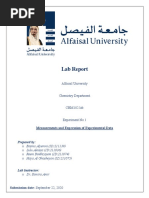 Lab .Accuracy and Precision of Glassware | PDF | Metrology | Science