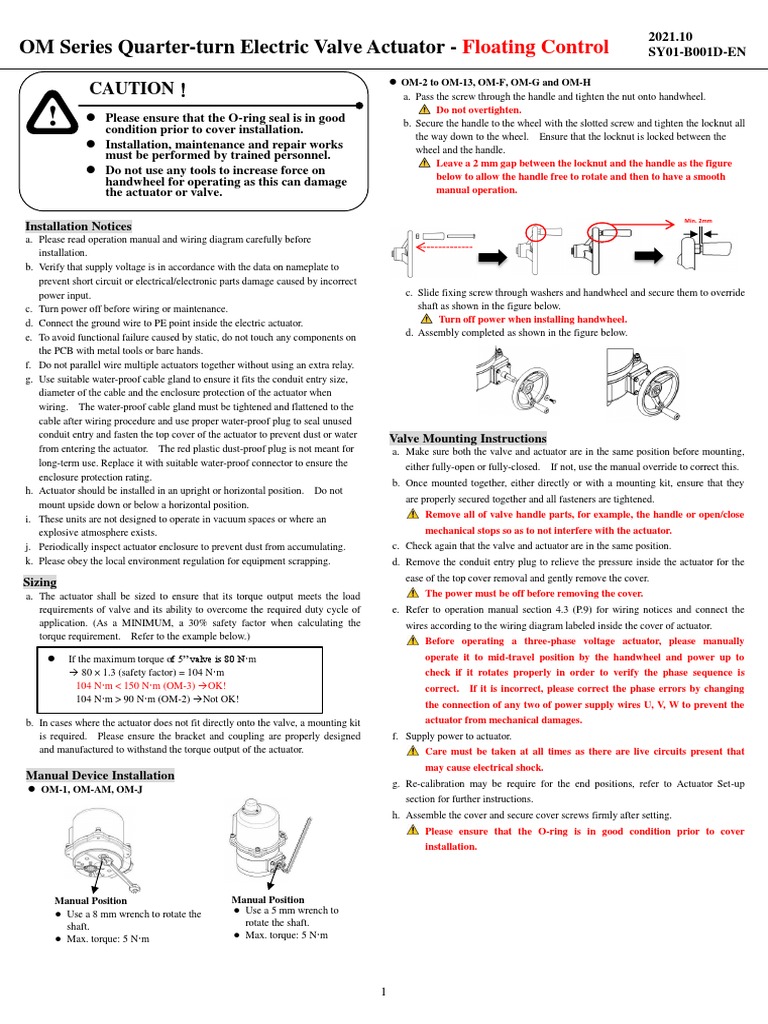 (OM) Operation Manual | Download Free PDF | Electrical Connector | Valve