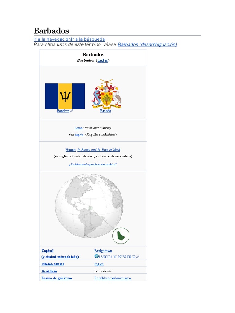Barbados | PDF | Barbados
